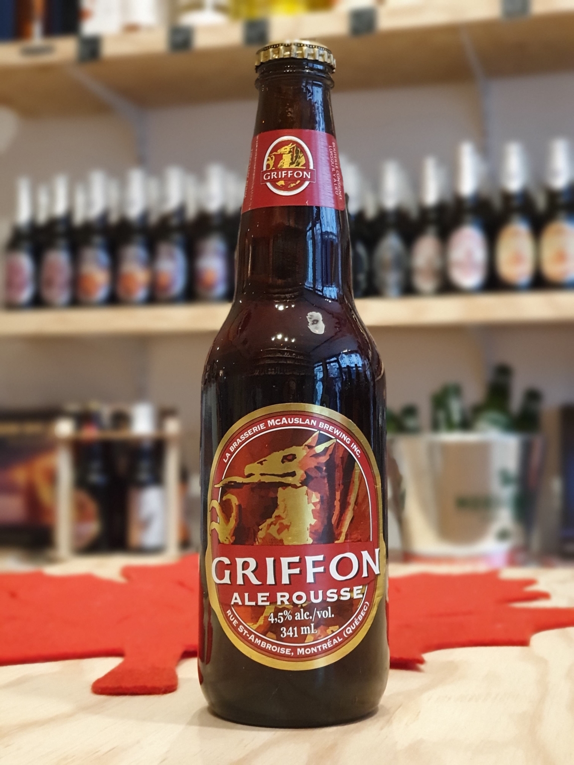 Bière Griffon rousse 4,5% - 341ml - Mc Auslan | Comptoir de Québec