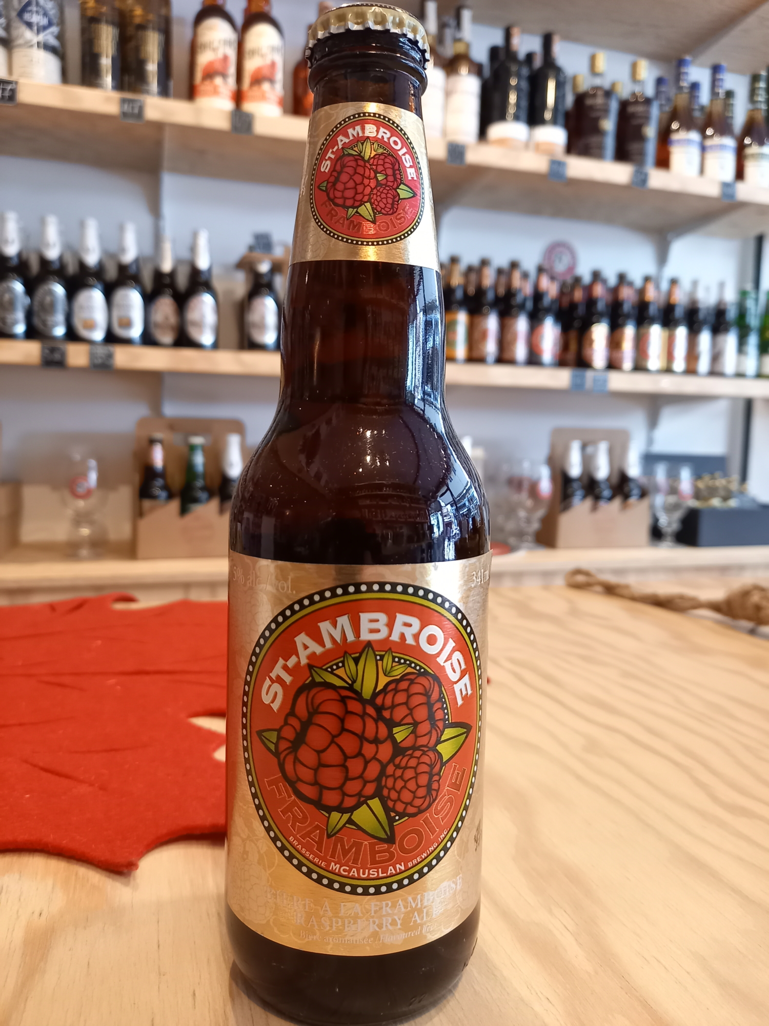 Bière St Ambroise Framboise - 5% - 341 ml | Comptoir de Québec